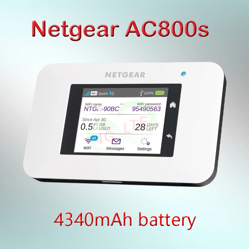 Unlocked AirCard 800S Mobile Hotspot 4340mah battery AC800S Optus LTE ...