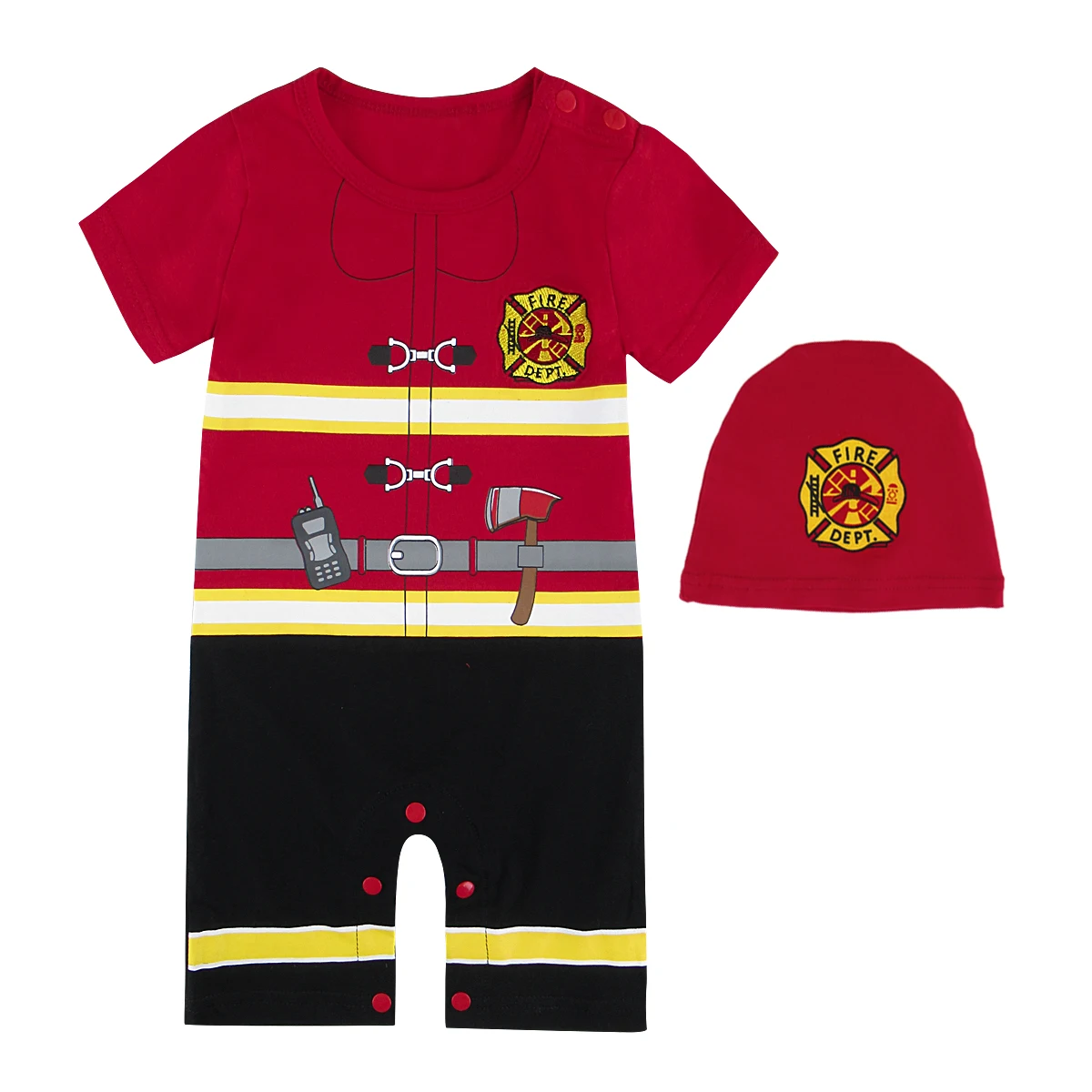 Baby-Boys-Halloween-Costume-Infant-Newborn-Fireman-Romper-with-Hat ...