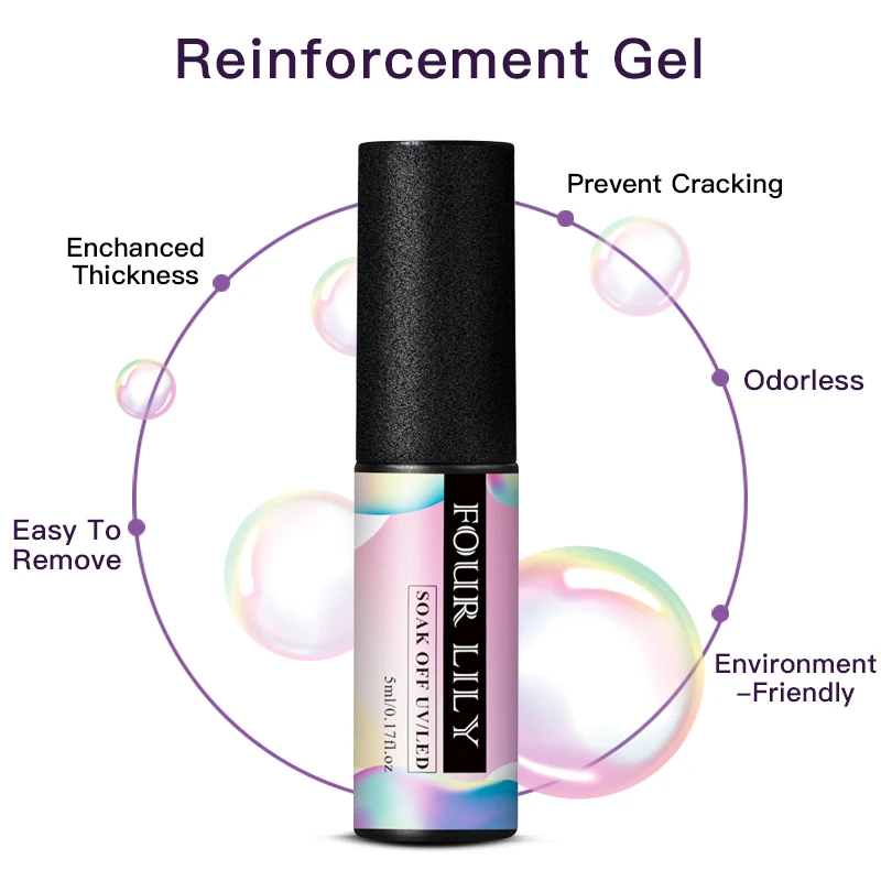 Четыре лилии, 5 мл, армирующий Гель-лак, долговечный, защищающий ...