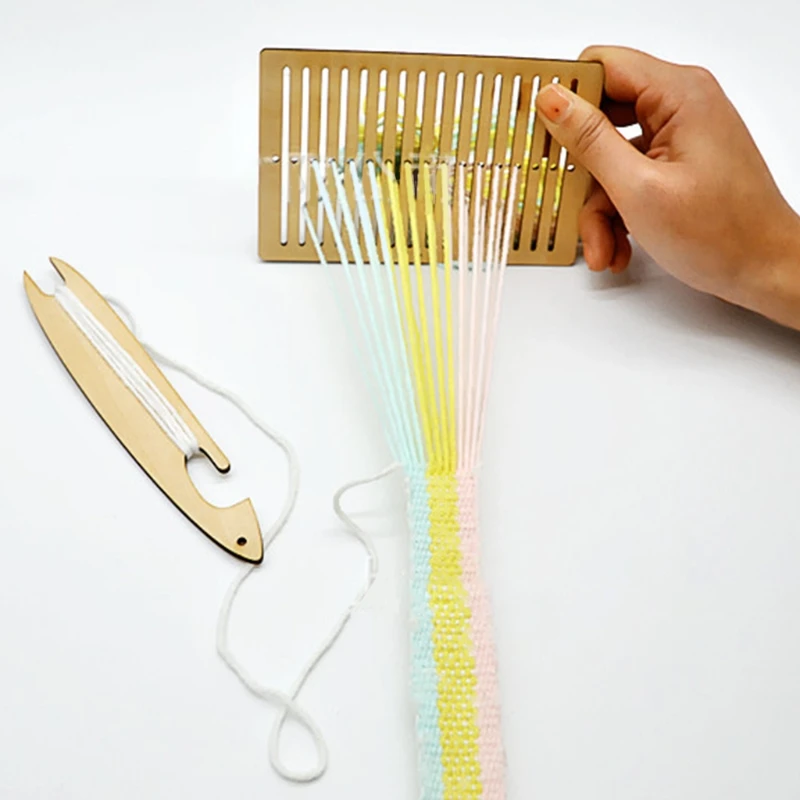 95AA 1 Set DIY Tapestry Multifunctional Wooden Weaving Looms Kit, Mini ...