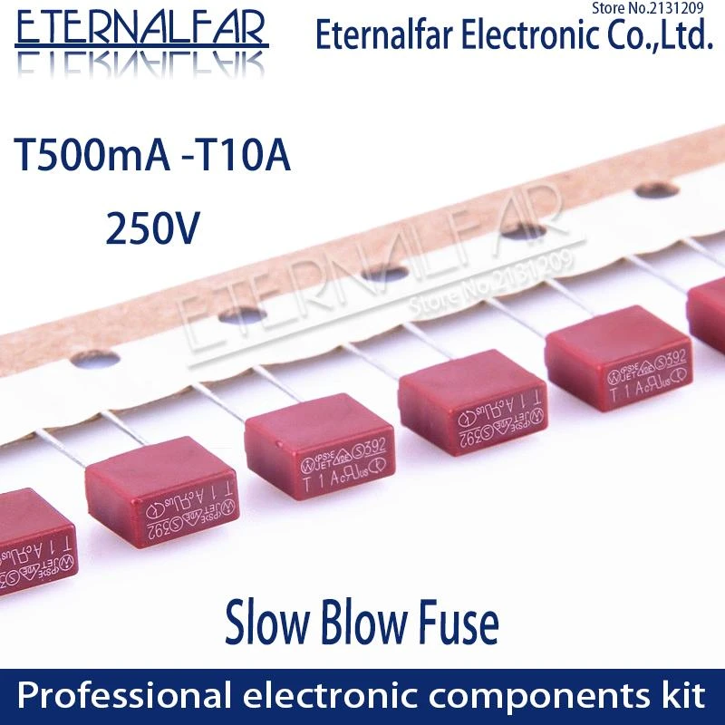Square Fuse 500mA 1A 1.25A 1.6A 2A 2.5A 3.15A 4A 5A 6.3A 250V 392 ...