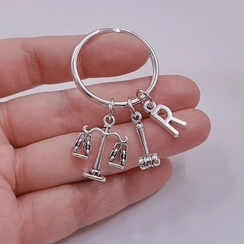 Lawyer Keychain,scales Of Justice Keychain, Judge Justice Hammer ...