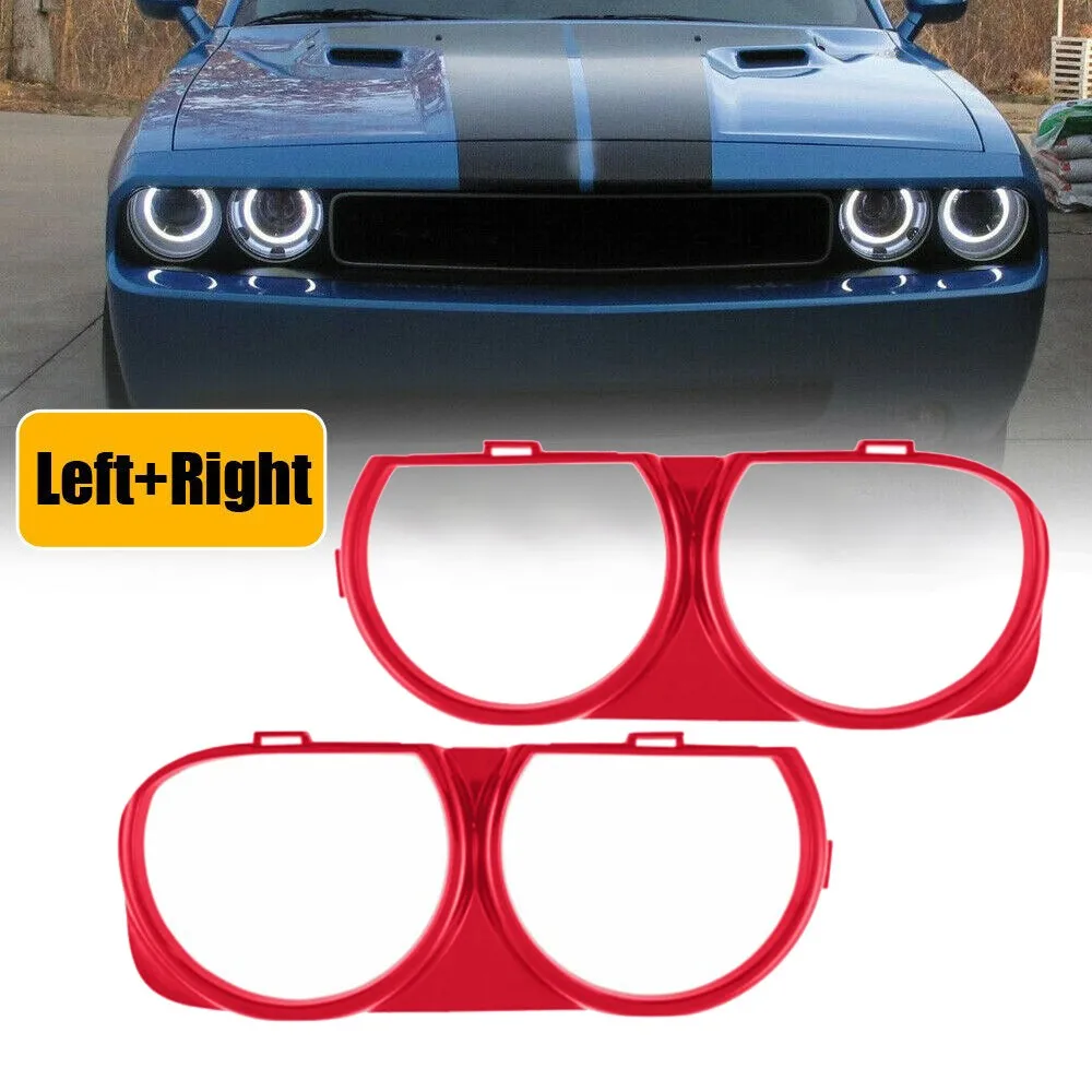 1 Pair Car Front Headlight Lamp Bezel Trim LH LF & RH RF Auto ...