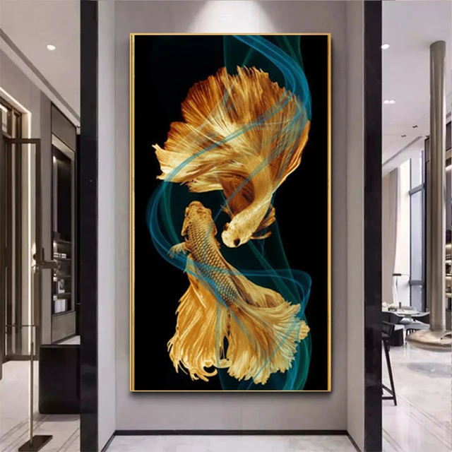 Koi Painting Abstract Modern Art