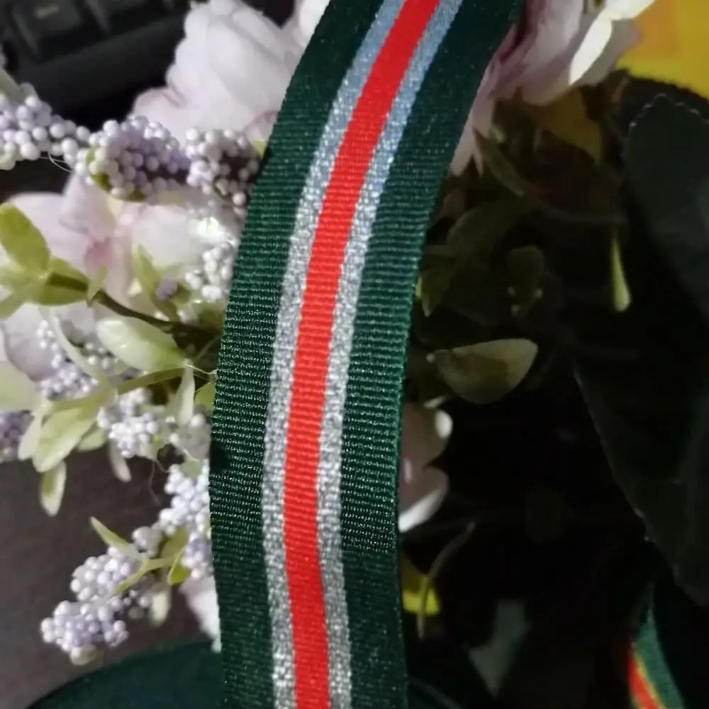 Stripe Red And Silver Ribbons