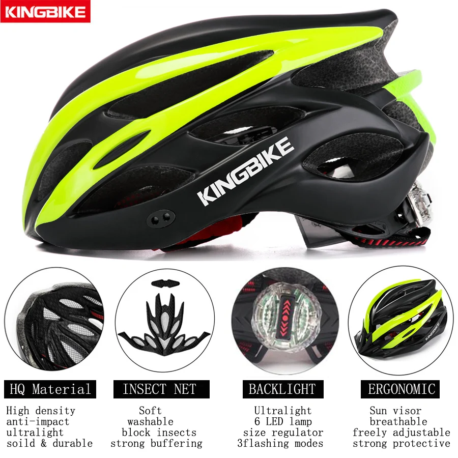 KINGBIKE велосипедный шлем, мужской велосипедный шлем, Женский козырек ...