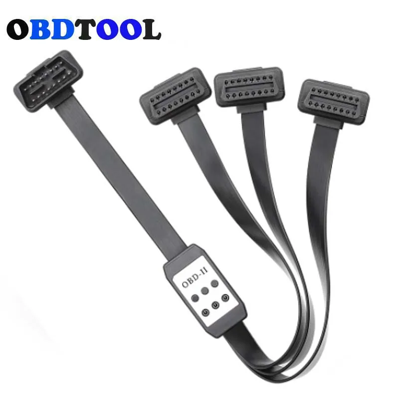OBD2 16PIN Male Cable 50cm Full Needle OBD 16 PIN OBD Connector 1 TO 3 ...