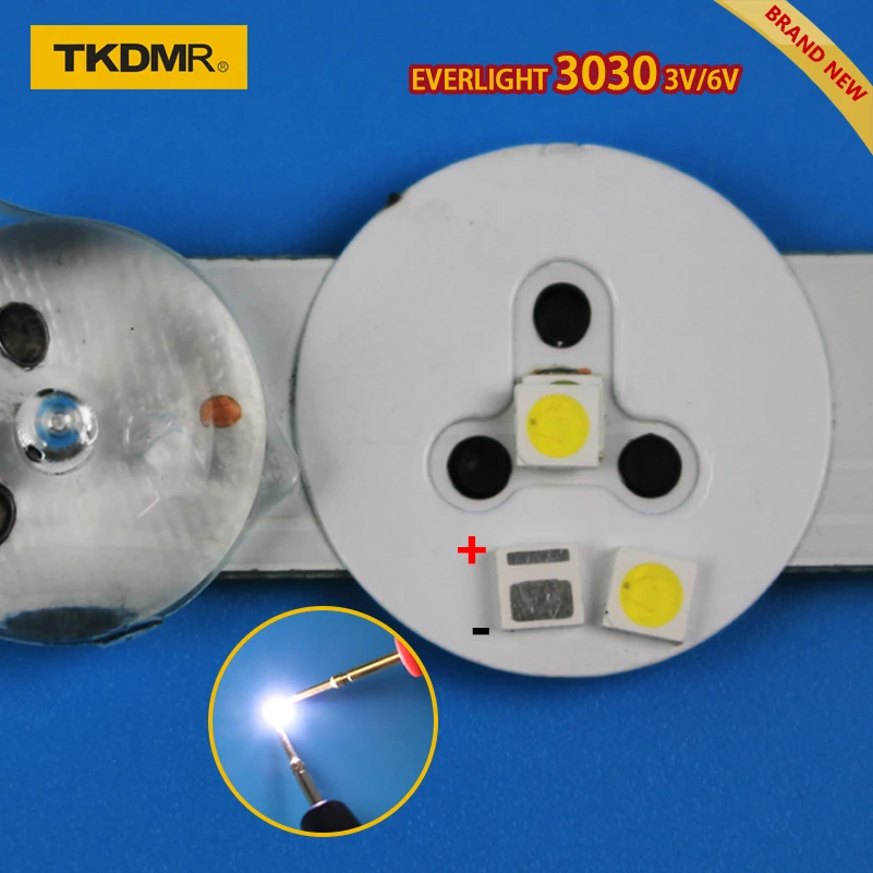 100pcs led tv backlight 1.2W 3030 3V 6V kit electronique led led for ...