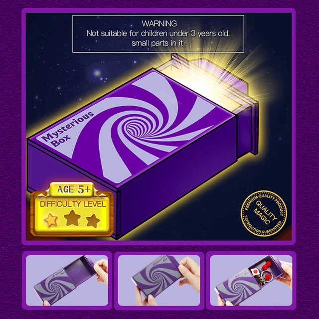 Magic Collection Mysterious Box Magic Tricks Puzzle Surprise Kids magic ...
