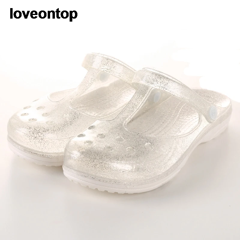 Loveontop New Summer Women Sandals Comfortable Clogs Shinny Colors ...