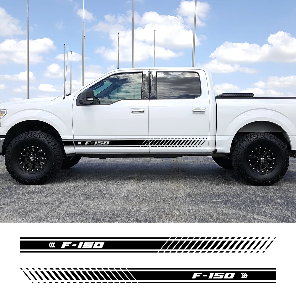 2PCS-For-Ford-F150-F-150-Stylish-Car-Door-Side-Skirt-Stickers-Vinyl ...