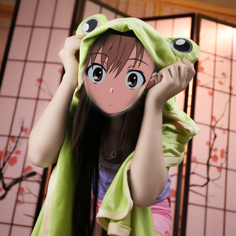 Misaka-Mikoto-Gekota-Mascot-Frog-Cape-Toaru-Kagaku-no-Railgun-T-Cloak ...