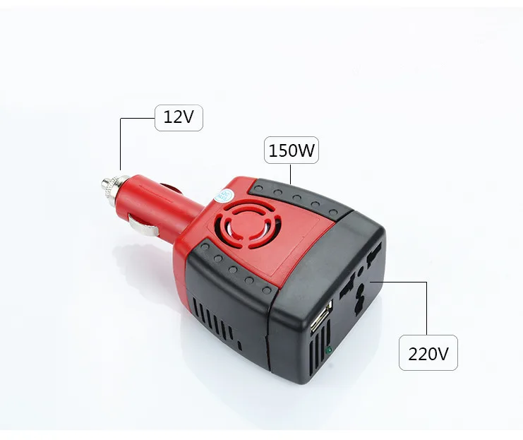 150w Car Inverter Power Converter 12v 2.1a To 220v Car Inverter With U ...