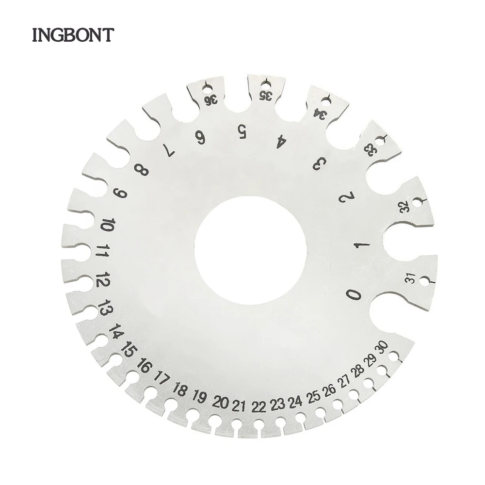 INGBONT 0 36 Round Wire Gauge Stainless Steel Thickness Measuring Gauge ...