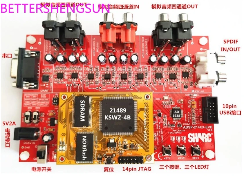 ADI SHARC บอร์ดพัฒนา/ADSP 21489 Development Board|เซนเซอร์ ABS ...