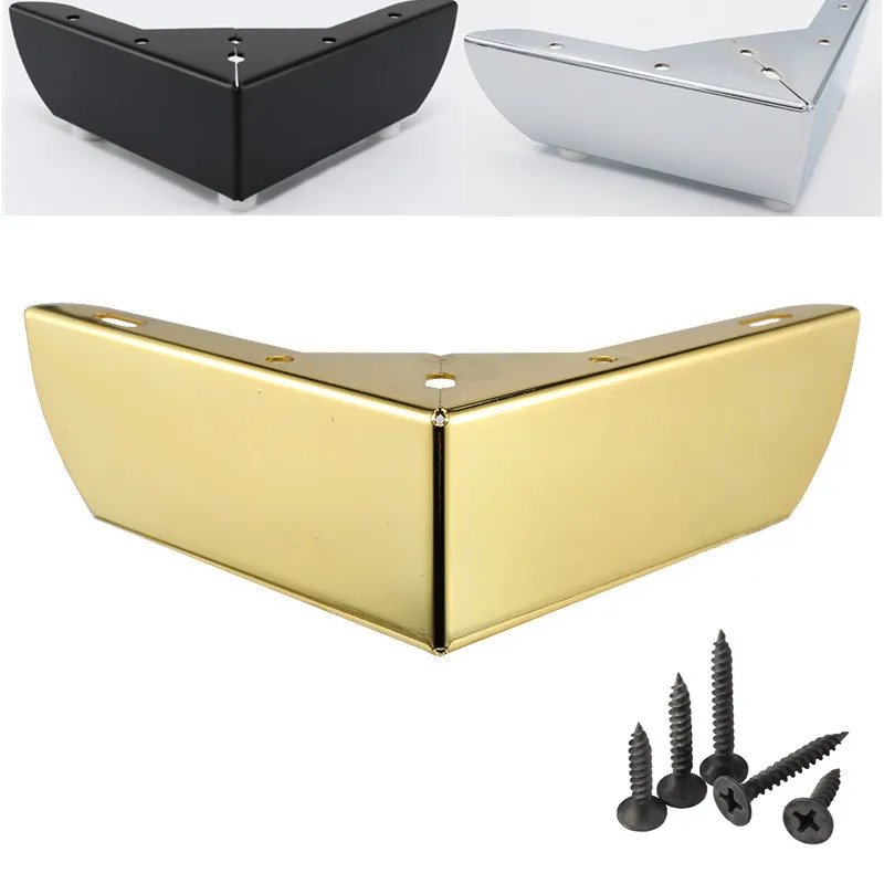 4pc-Metal-Gold-Furniture-Leg-Black-Coffee-Table-Leg-Sofa-Foot-Screw ...