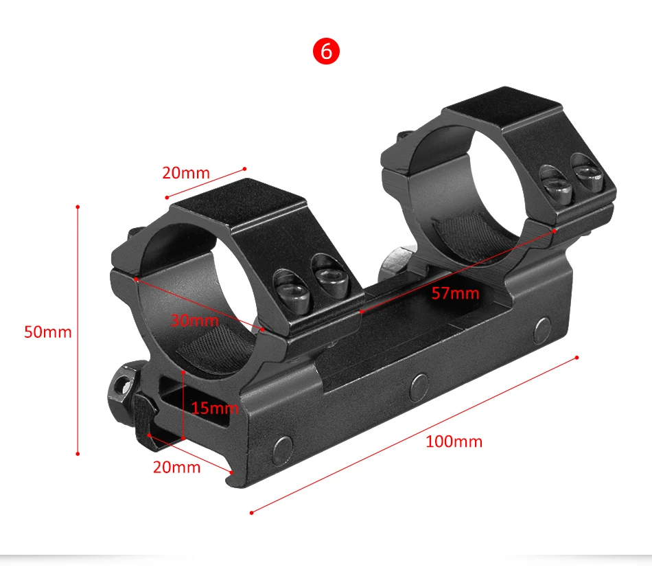FIRE WOLF 30mm 1 Inch Ring 20mm Dovetail Rail RifleScope Mount For ...