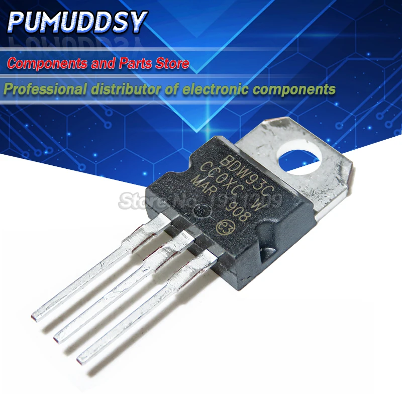 10PCS BDW93C BDW93 트랜지스터 NPN 100V 12A TO 220|반도체 집적회로| - AliExpress