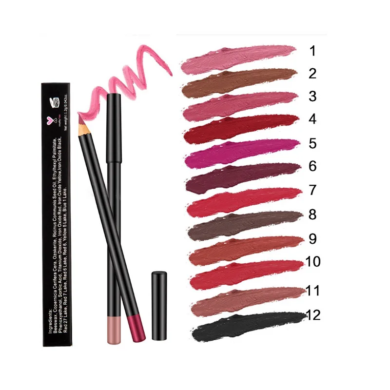 Delineador de labios Multicolor 3 en 1, lápiz cosmético multiusos de ...