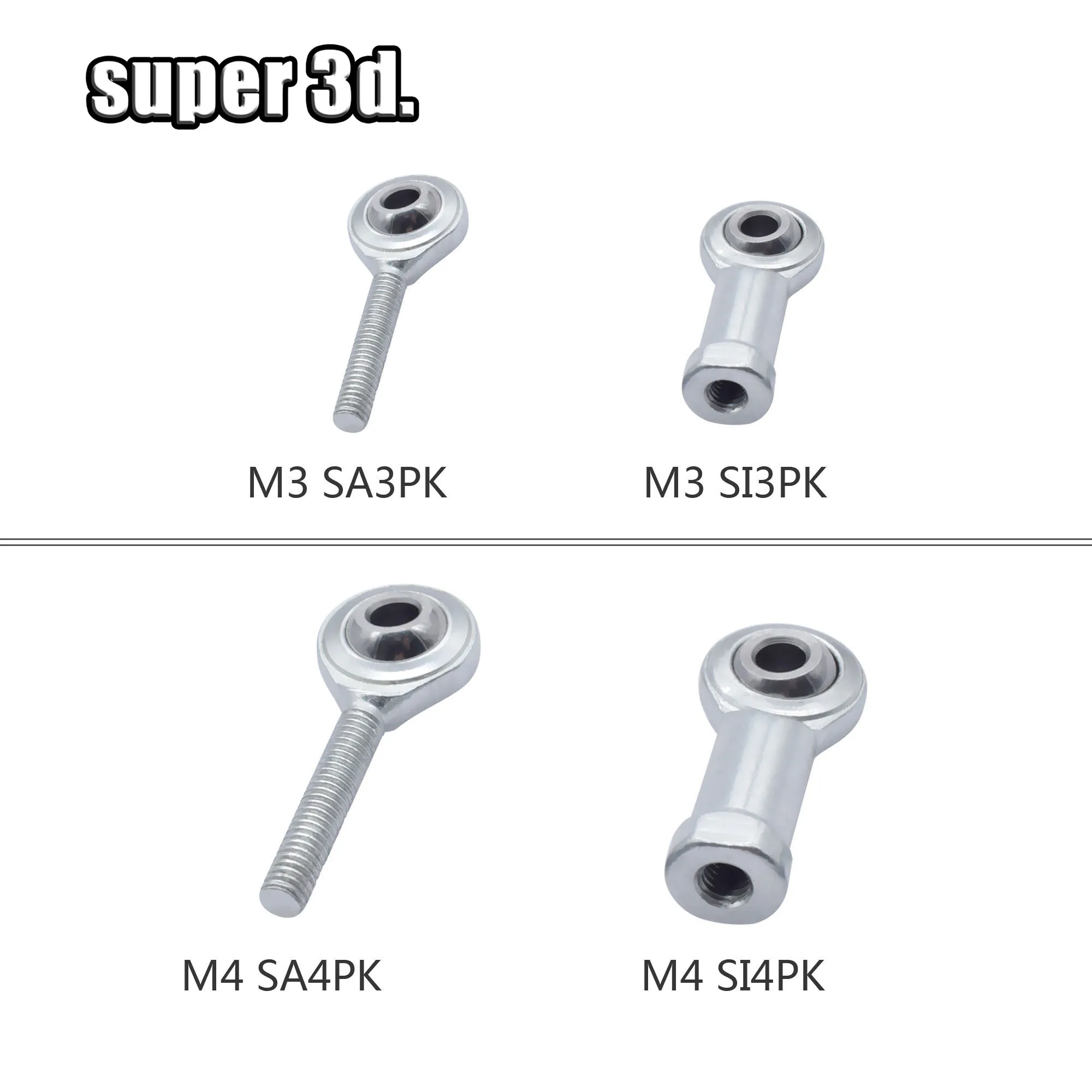 1PC-M3-joint-bearing-SI3PK-SA3PK-SI4TK-SA4TK-NHS-rod-end-joint-bearing ...
