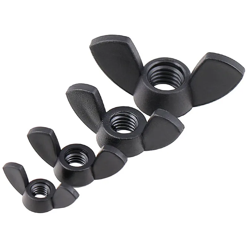 Wing Nuts Nylon Thumb Butterfly Nut Hand Twist Black M3 M4 M5 M6 M8 M10 ...