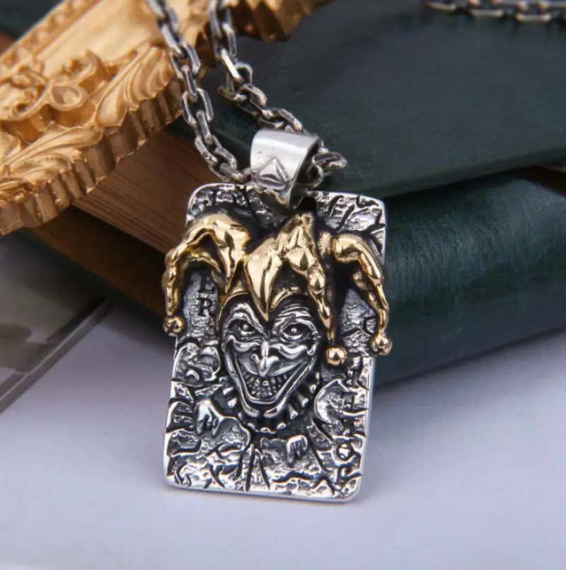 Joker Pendant Necklace | Jewelry Joker Necklace | Pendant Necklace Men ...