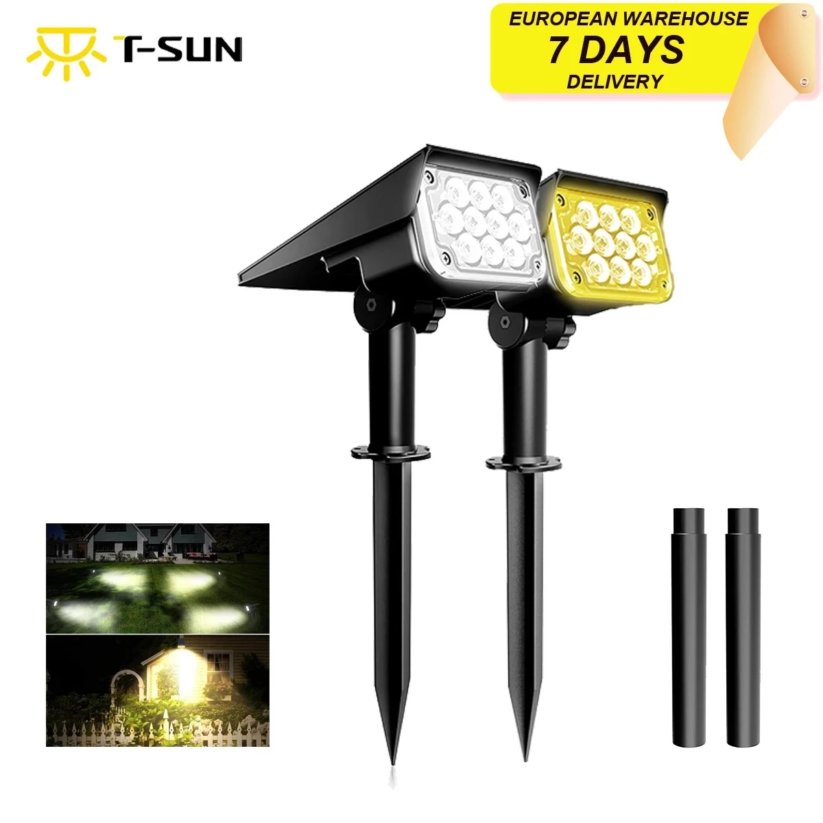 T-sun 1-4pcs 20led Solar Light Outdoor Solar Lamps Ip65 Waterproof ...