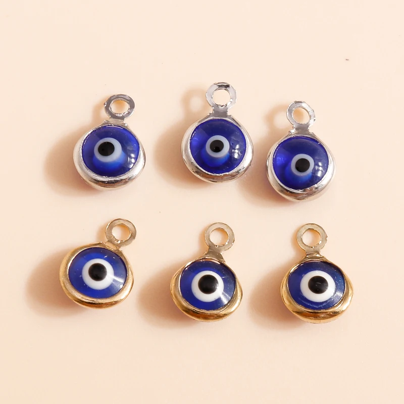Evil Eye Charms Jewelry Making | Charm Pendants Gold Evil Eye ...