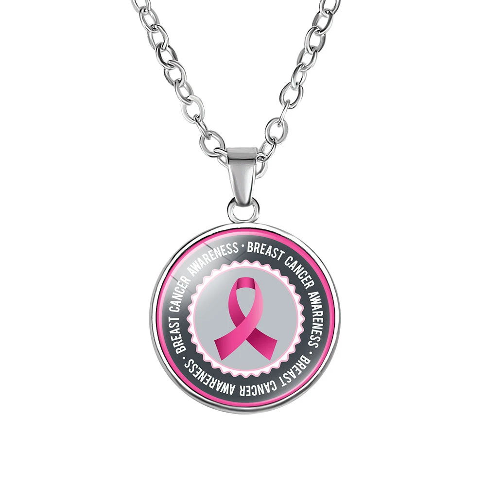 New Pink Ribbon Hope necklaces For Women Breast Cancer Awareness ...