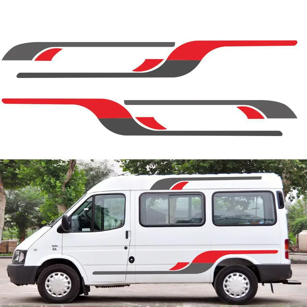 4pcs Car Vinyl Graphics Decals Stickers For Ford Transit Lwb Caravan ...