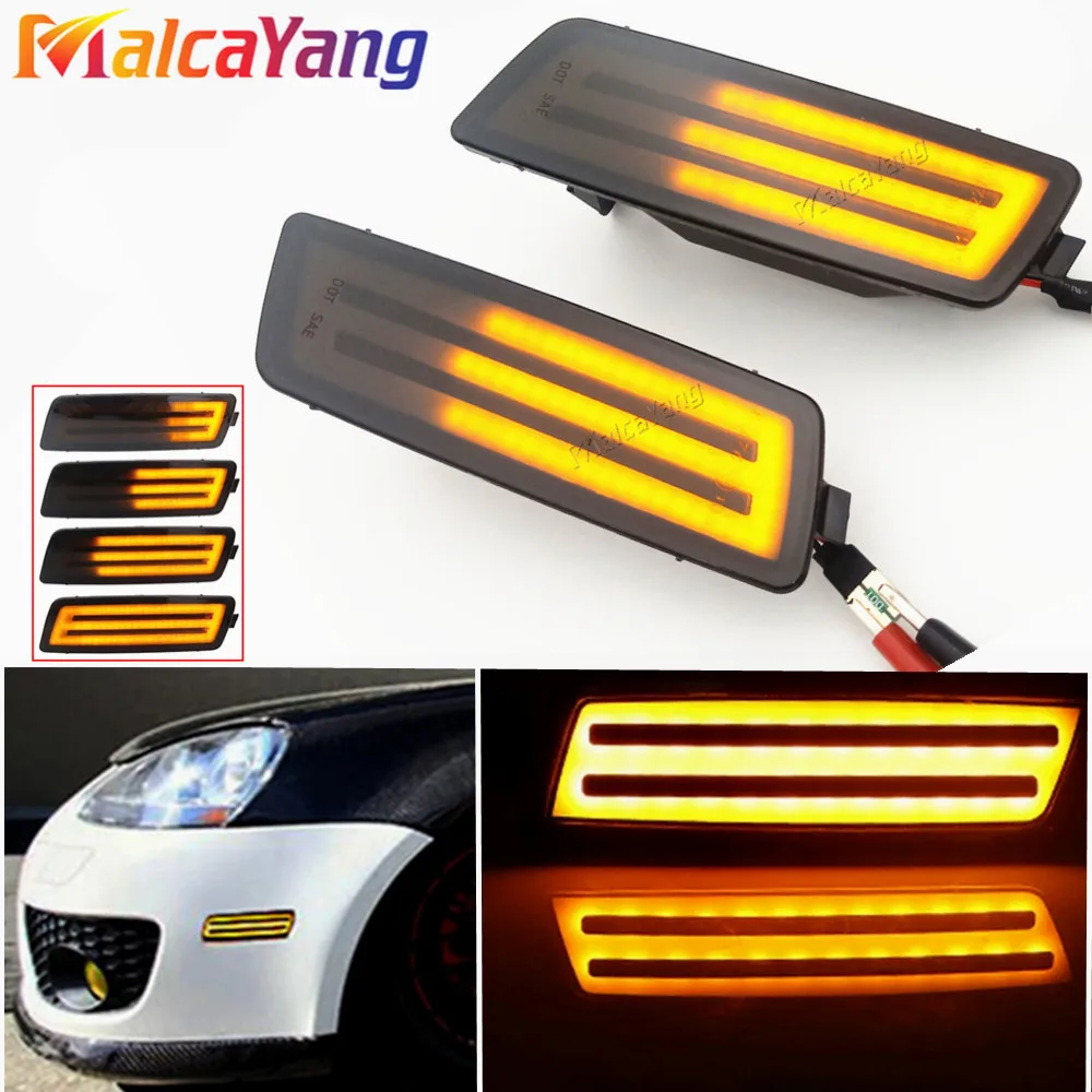 2x-Dynamic-LED-Car-Side-Marker-Lights-Sequential-Turn-Signal-Lights-For ...