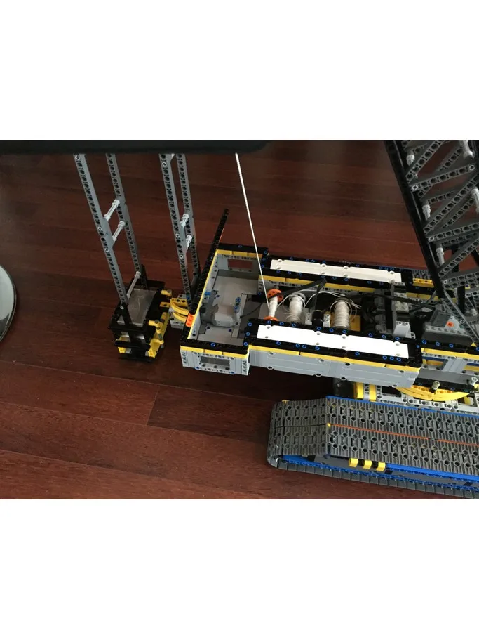 기술 빌딩 블록 크롤러 크레인 타워 크레인 Ltr11200, 원격 제어 전기 조립 장난감 부품 가방 소년 선물|블록 ...