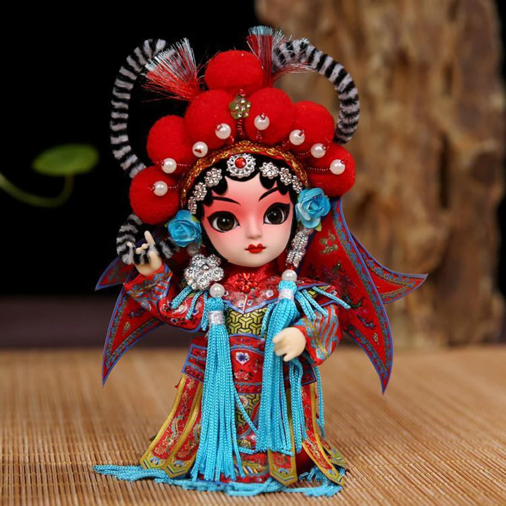 Chinese-Opera-Character-Decoration-Silk-Doll-Peking-Opera-Mask-Doll ...