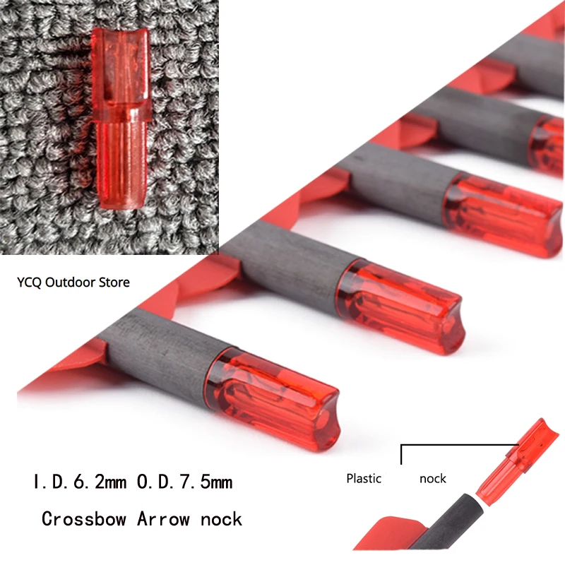 60/100Pcs Arrow plastic Nocks For I.D.6.2mm Shaft For R9 Crossbow Bolts ...