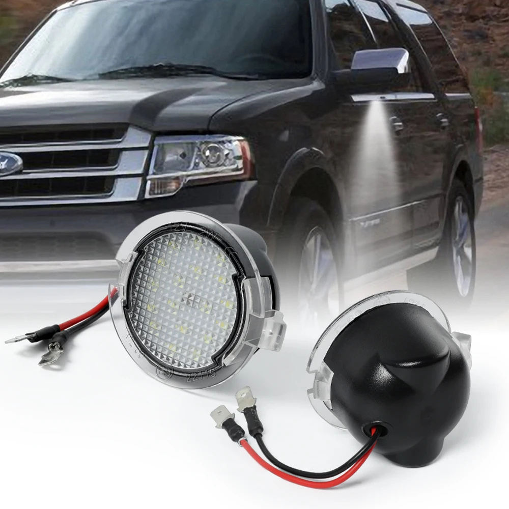 LED Side Under Mirror Puddle Lights For Ford F-150 Expedition Explorer ...