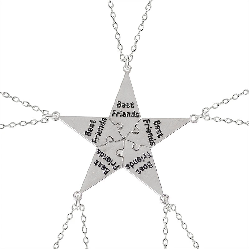 5-piece Best Friend Stitching Necklace Male And Female Students Bff ...