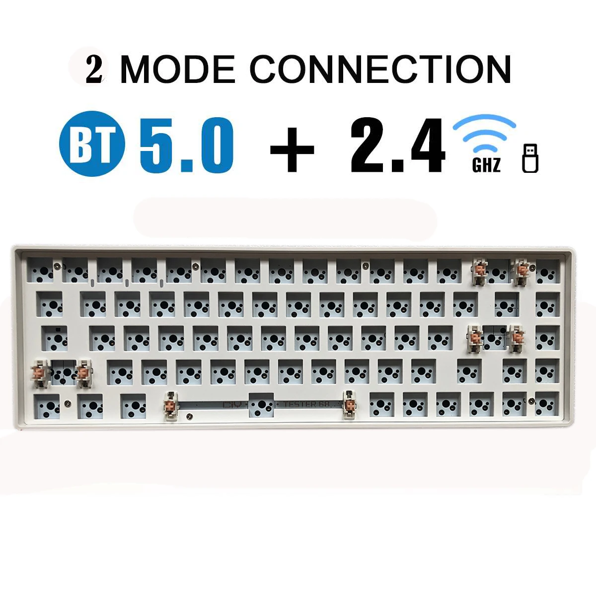 Tester 68keys Hotswap Diy Customized Keyboard Kit Two Mode Bluetooth 2 ...