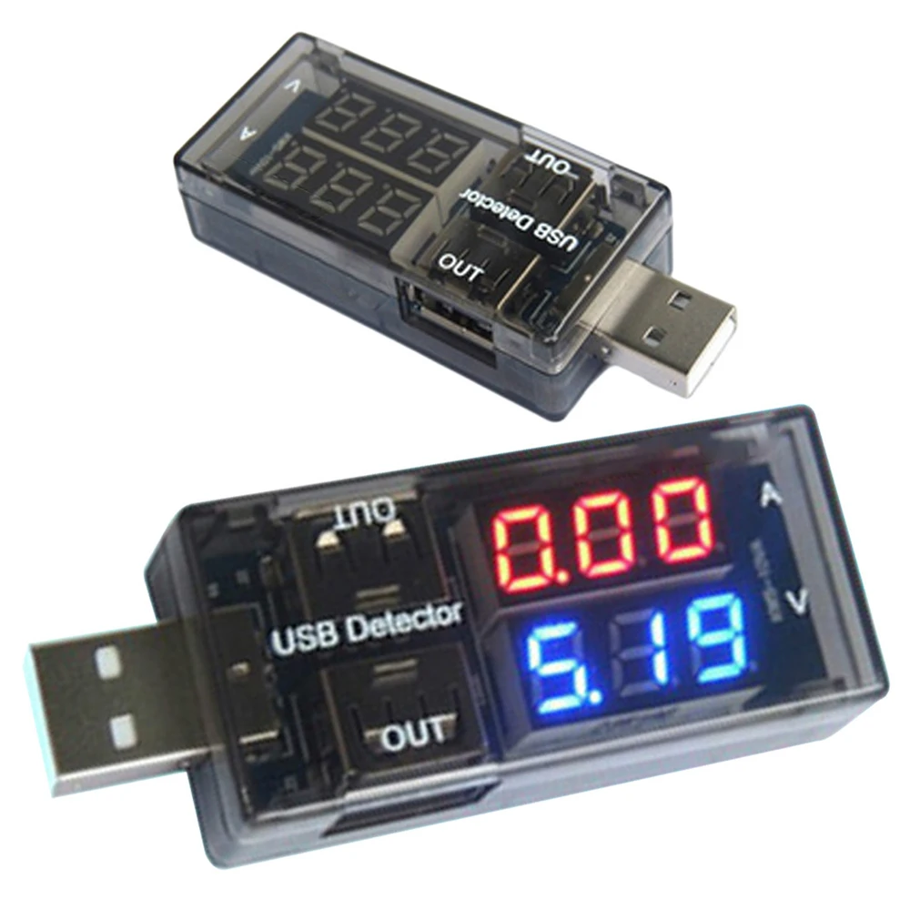 Digital Voltage Meter Usb Charger - Red Blue Dual Display Usb Current ...