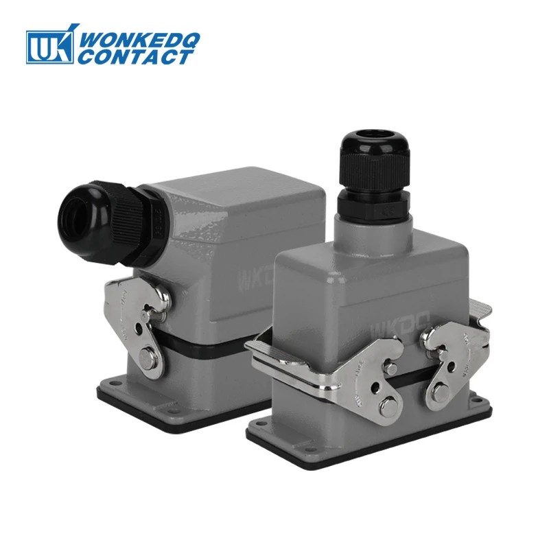 Hdc He 6 Pin Heavy Duty Connector Inserts 500v 16a Contact Industrial Power Screw Plug Socket ...