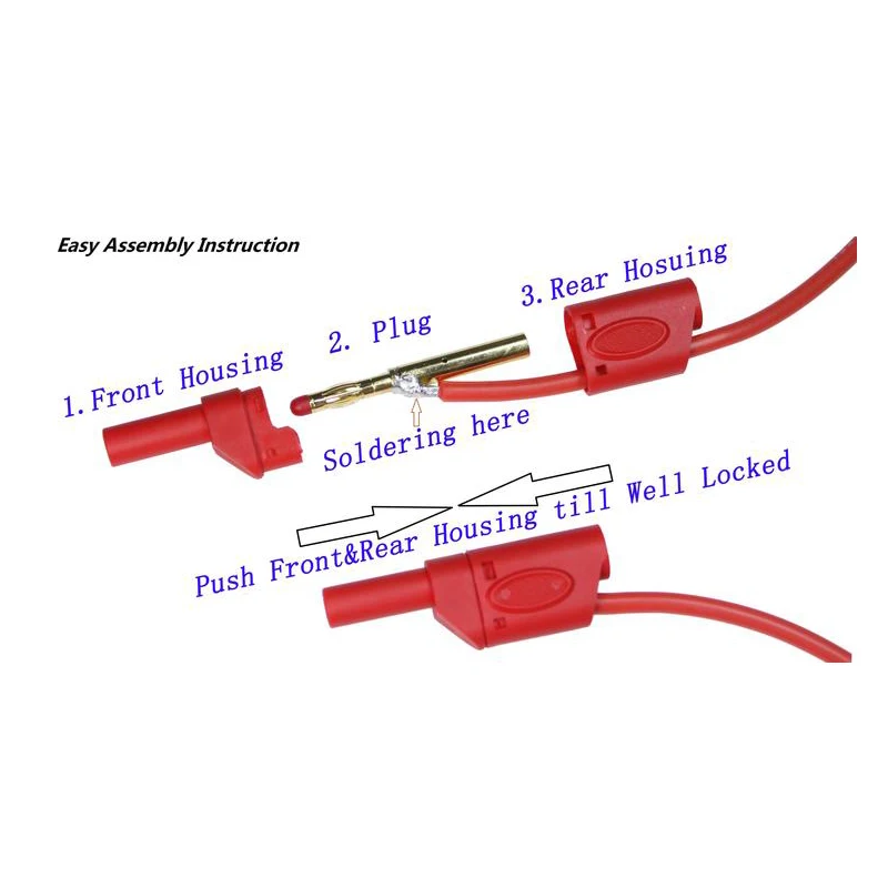 Brass 4mm male Fully Seal Insulated Stackable Safety protection ...