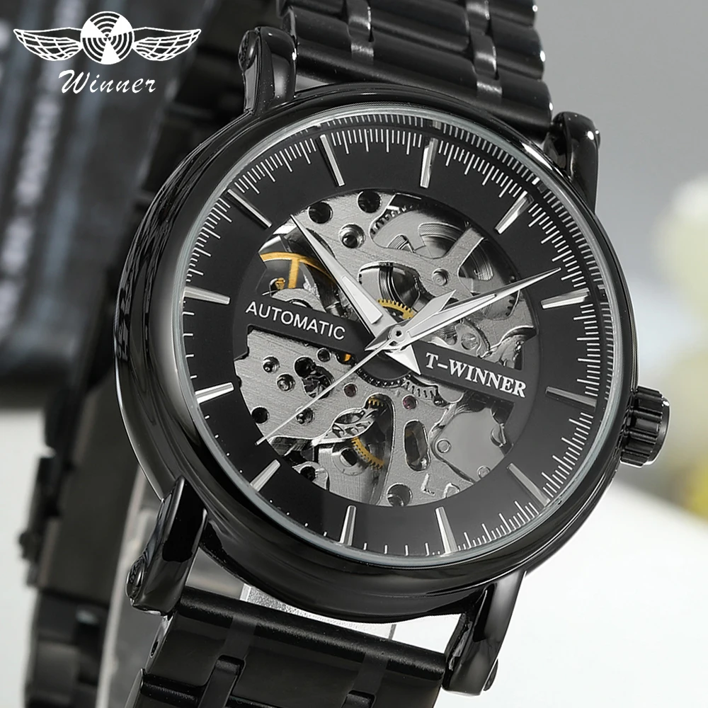 WINNER Royal Business Automatic Mechanical Men's Stainless Steel Strap ...