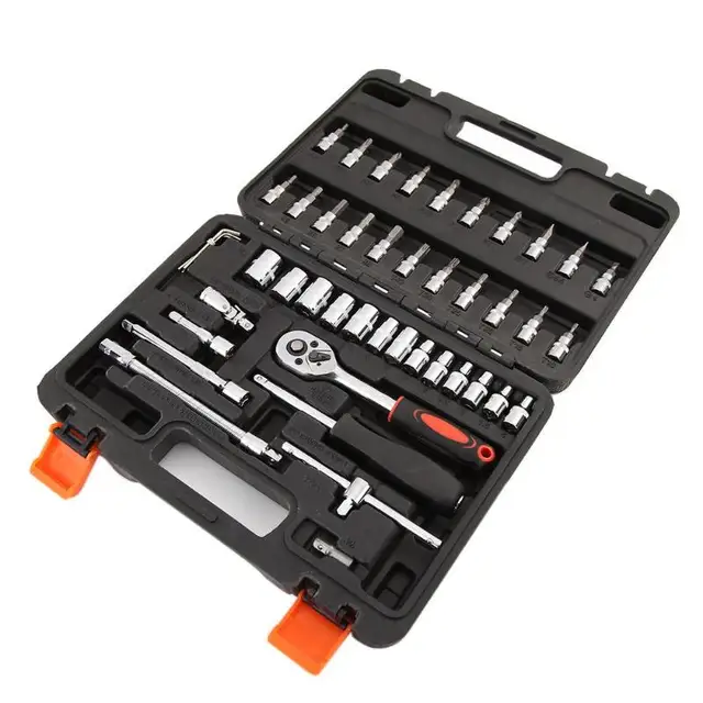 46pcs Socket Ratchet Car Repair Tool Wrench Set Head Ratchet Pawl ...