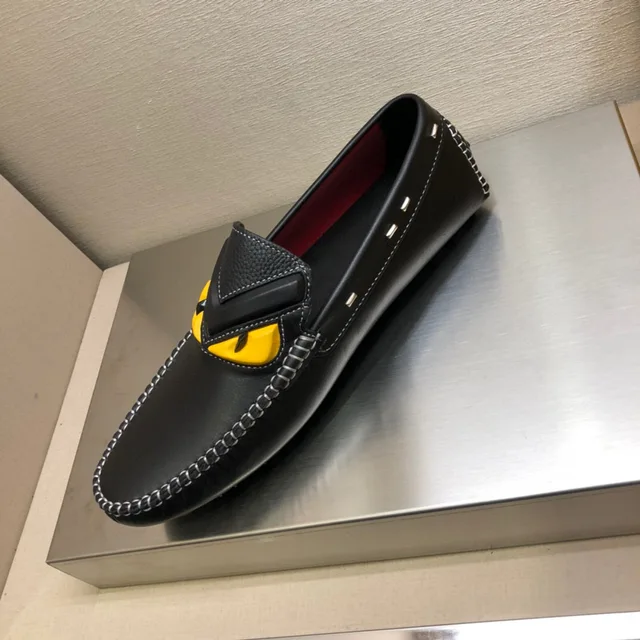 Men’s leather casual shoes men’s British classic top leather pea shoes ...