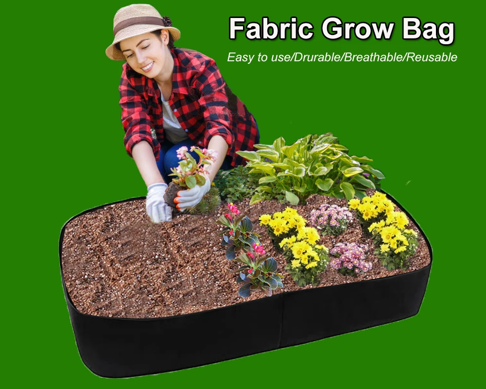 Jardinière,Sacs de culture biodégradables,Pots de jardinières en tissu surélevé,récipients de ...