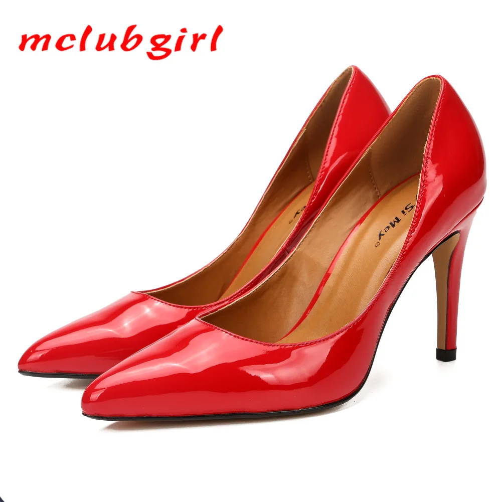 Mclubgirl Women Sexy Super 10cm High Heels Pumps Large Size 48 Man ...