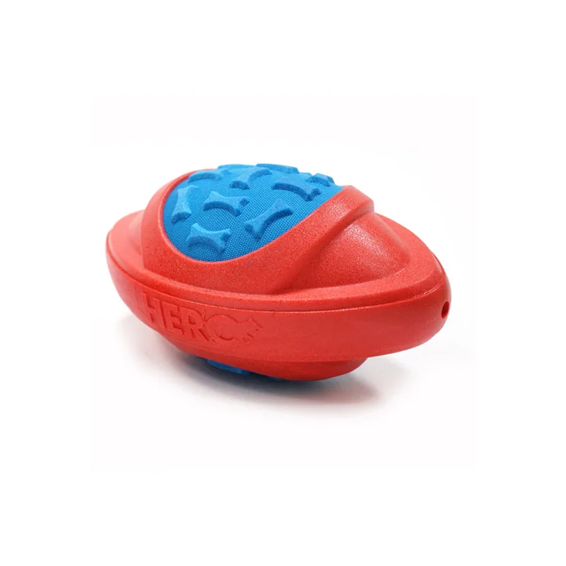 CAITEC Dog Toys Football for Dogs Floatable Squeaky Hard and Firm Fit ...