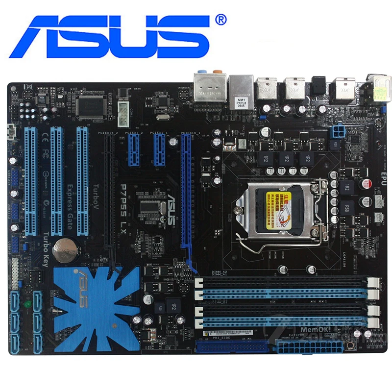 Placa-mãe Asus P7p55 Lx Lga1156, Ddr3, 16gb, Para Intel P55 P7p55 Lx, Placa Principal De ...