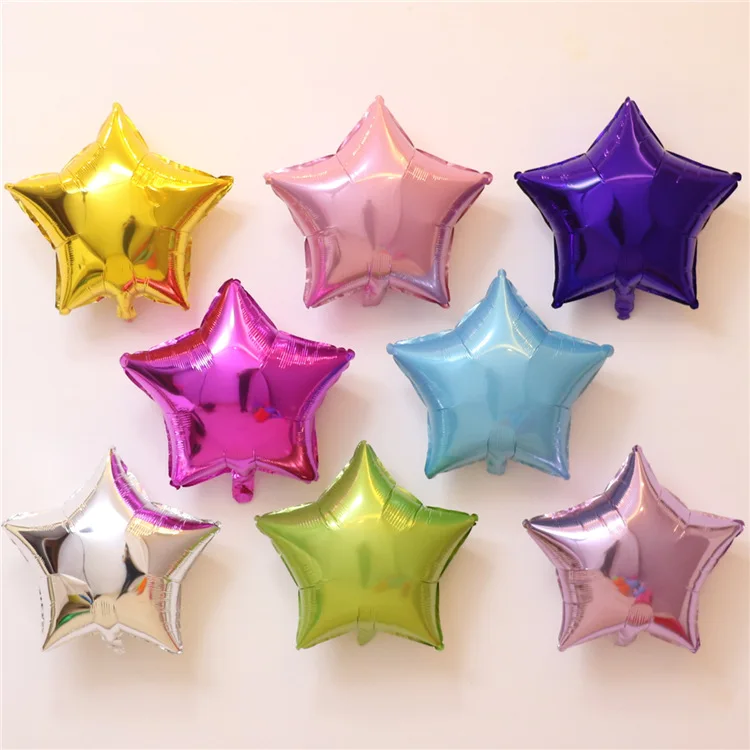 10pcs/lot 18 inch Five-pointed star foil balloon baby shower wedding ...