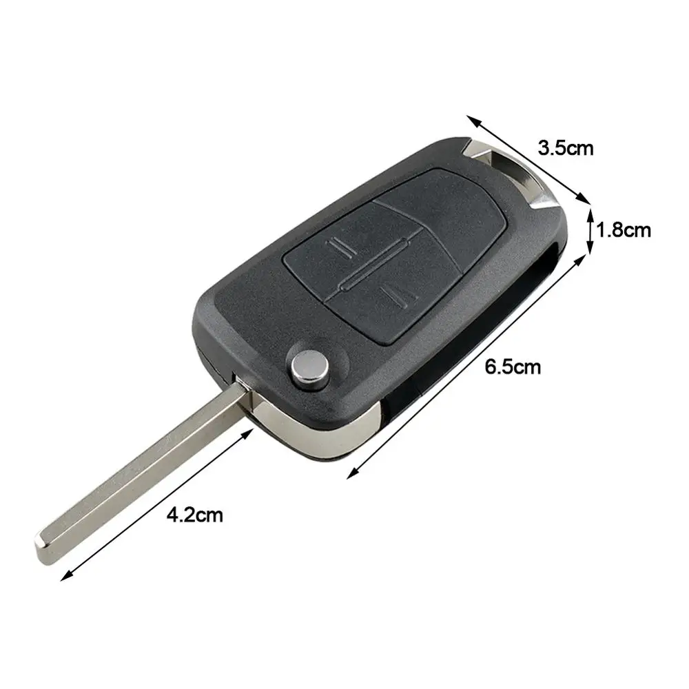 2 Butoons Folding Flip Remote Key Case Shell Fob For Vauxhall / Opel ...