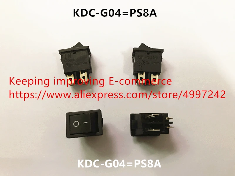 Eredeti Új, 100% Ps8A Rocker Switch Crequing 6A 12A 250Vac 4Pin 2Gear ...